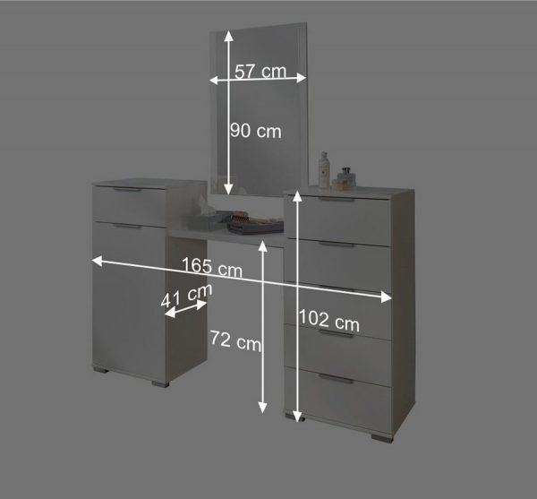 Coiffeuse moderne avec multiple espace de rangement