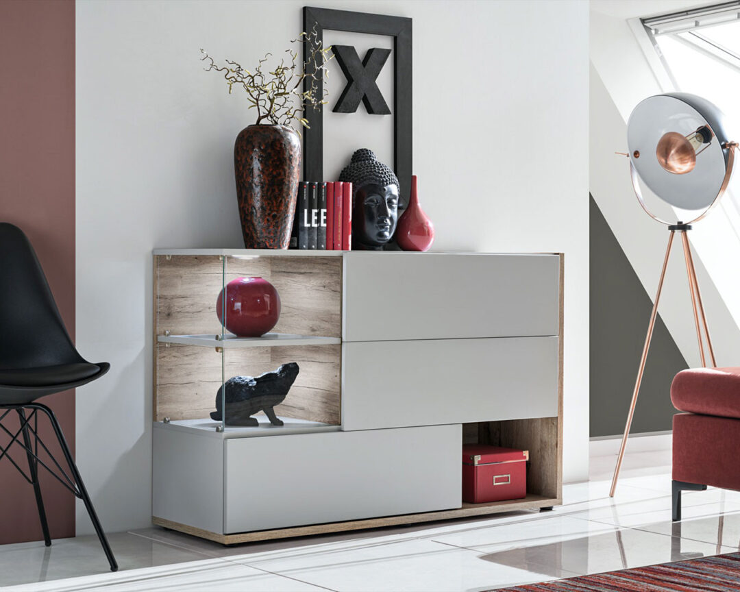 Meuble buffet en bois massif de sesham 3 portes