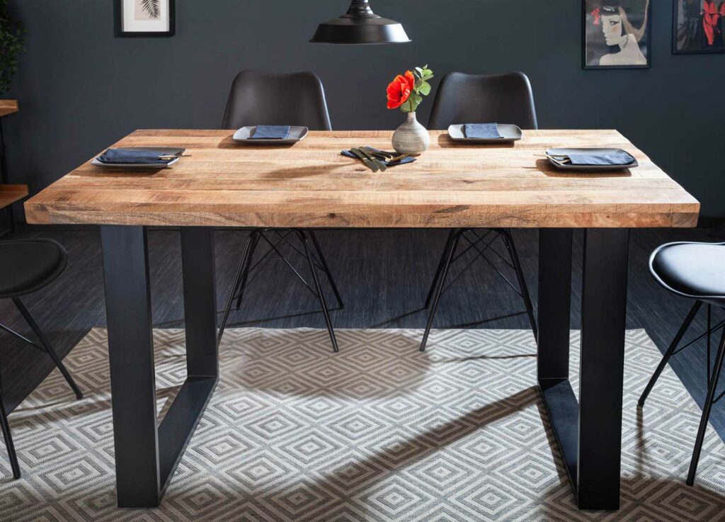 Petit table de salle à manger en bois de Manguier pas cher