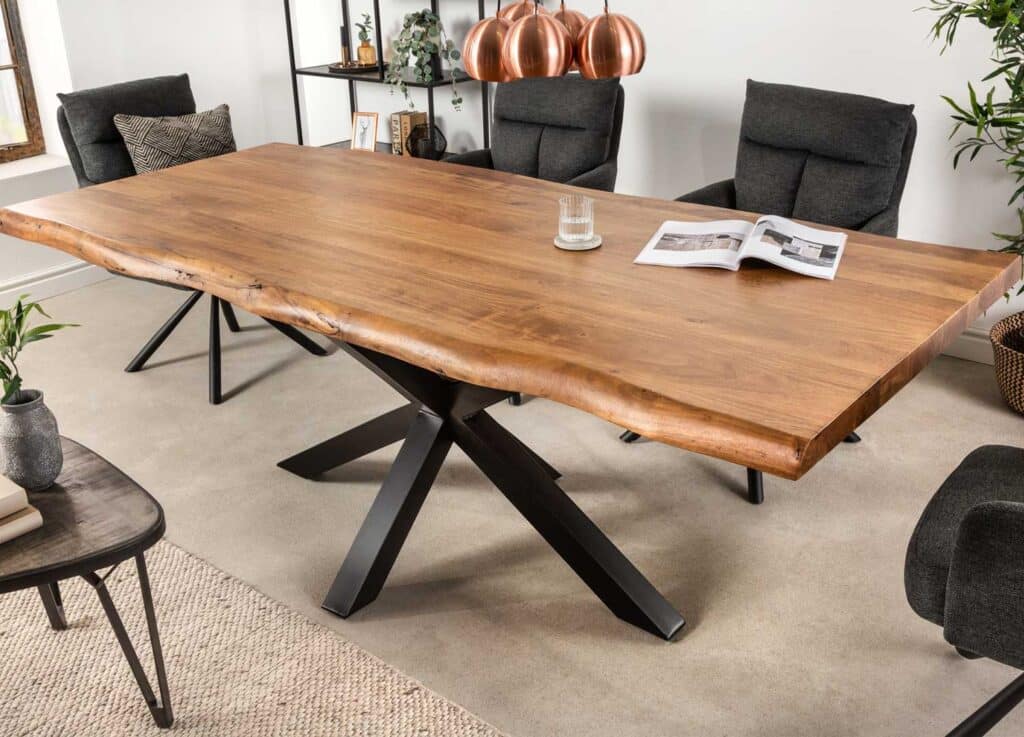 Table à manger 220cm en bois d'acacia massif