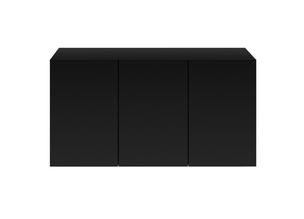 Buffet noir mat mural de 160cm style design moderne