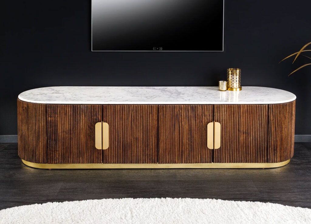 Meuble Tv Marbre Blanc Et Ornull